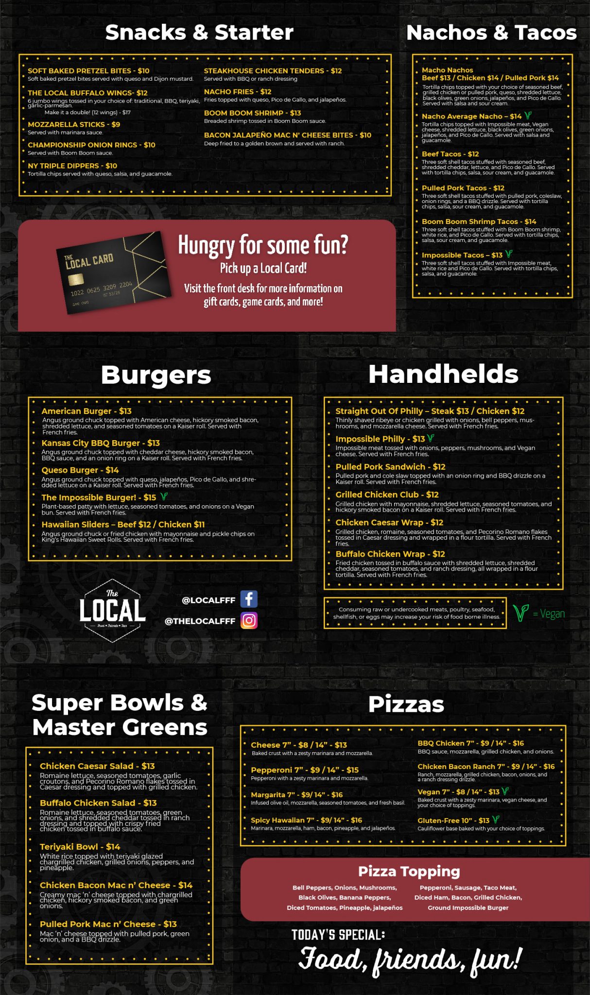 Food and Drink - The Local - Food. Friends. Fun. Schenectady, NY